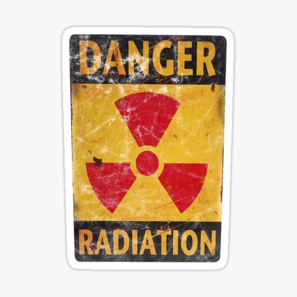 "Danger Radiation Warning sign (distressed design)" Sticker for Sale by ...