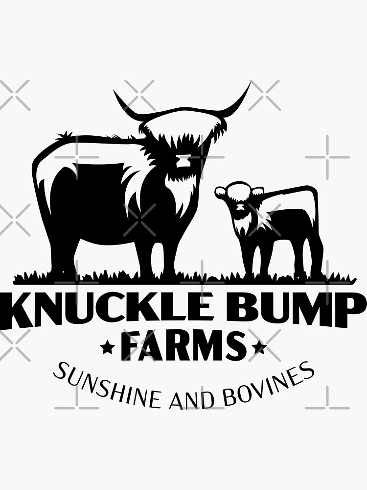 "Knuckle Bump Farms Merch Knuckle Bump Logo" Sticker for Sale by ...
