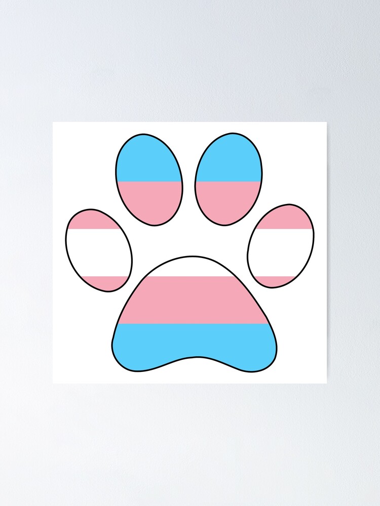 "Trans Pride Paw Print" Poster for Sale by NatLeBrunDesign | Redbubble