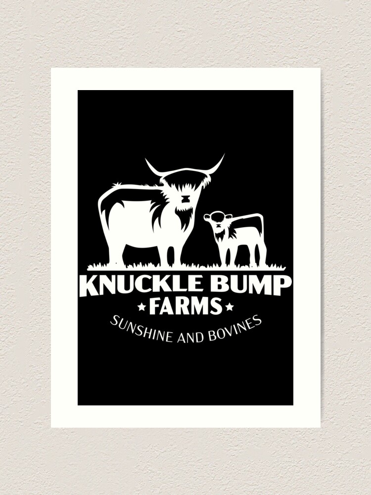 "Knuckle Bump Farms Merch Knuckle Bump Logo" Art Print for Sale by ...