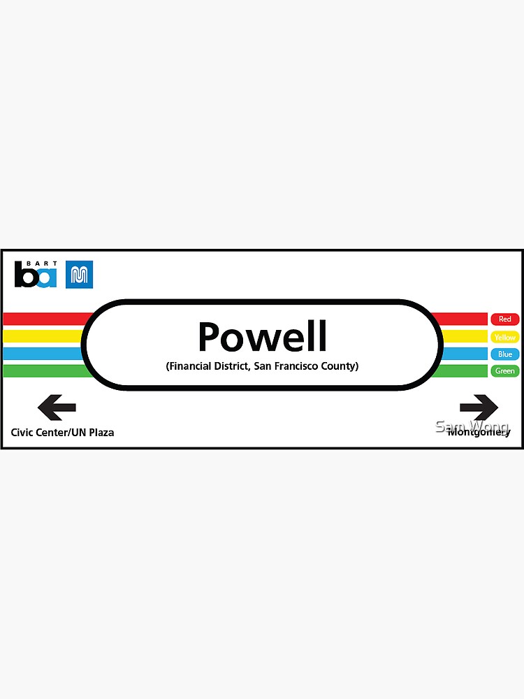 "SF BART Platform Signage (2)" Sticker for Sale by JumpyBear | Redbubble