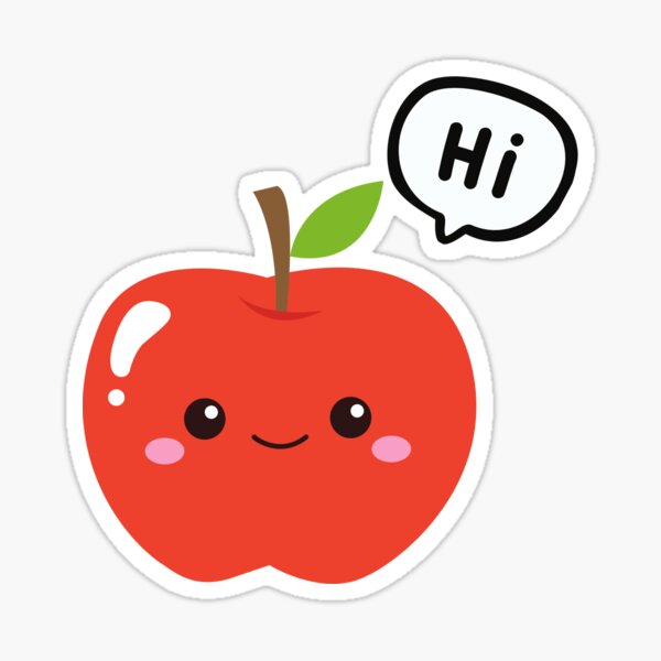 "cute apple sticker" Sticker for Sale by KallieCo | Redbubble