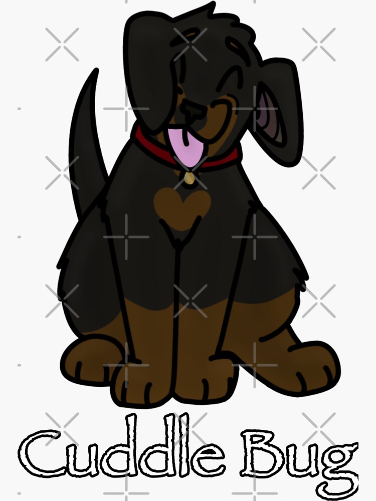 "Rottweiler Cuddle Bug!" Sticker for Sale by ceolsonart | Redbubble
