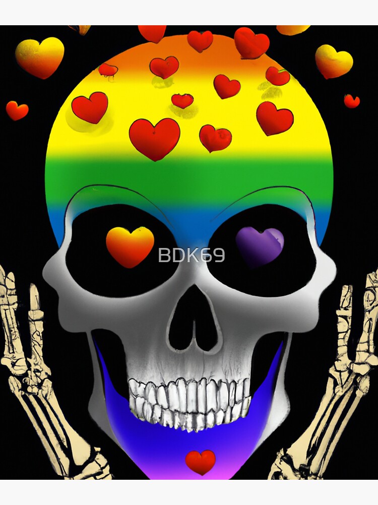 "Rainbow death" Sticker for Sale by BDK69 | Redbubble
