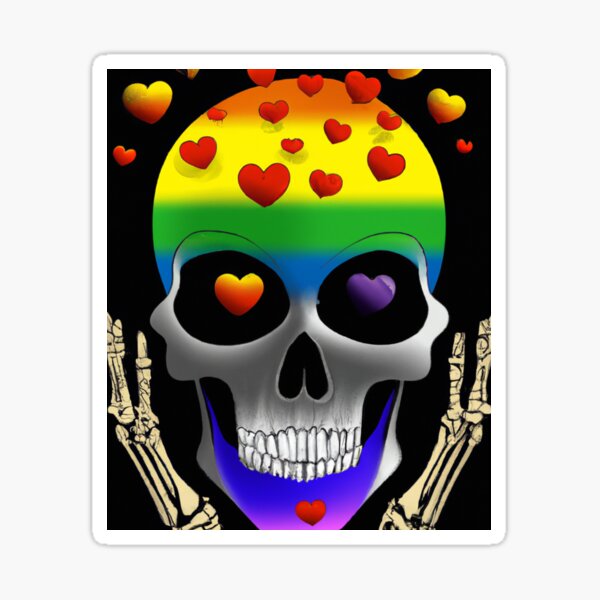 "Rainbow death" Sticker for Sale by BDK69 | Redbubble