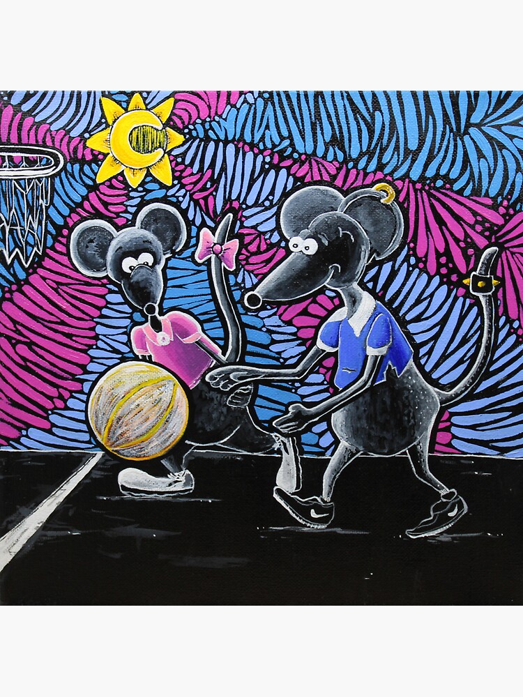 "Mark and Marvin Animal Personification Art~ Playing Basketball~ By ...