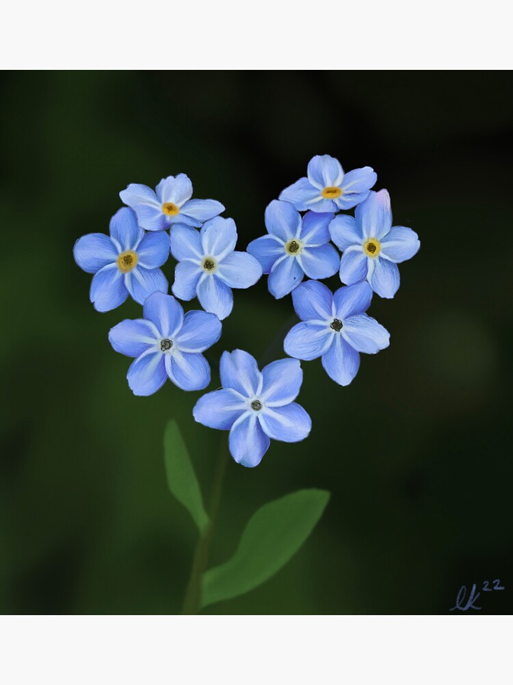 "please forget me not" Sticker for Sale by artbyemuu | Redbubble