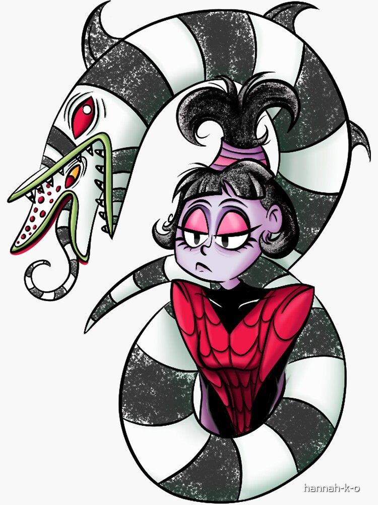 "Lydia Deetz + Sandworm" Sticker for Sale by hannah-k-o | Redbubble