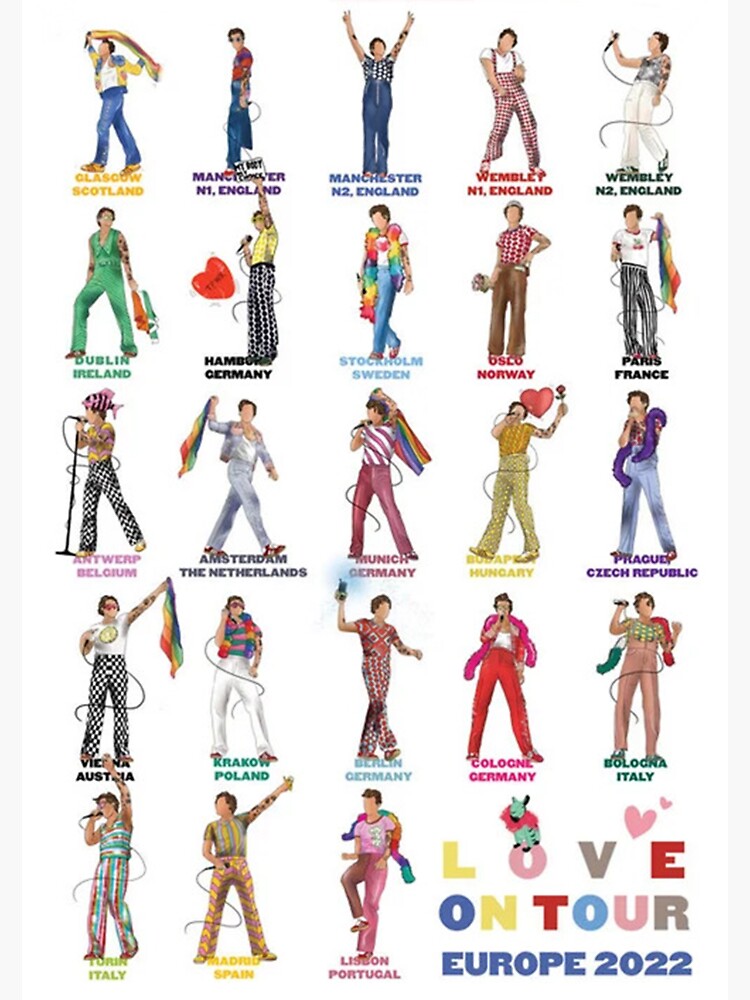 "Harry Love On Tour Europe Poster " Sticker for Sale by mohemregel ...