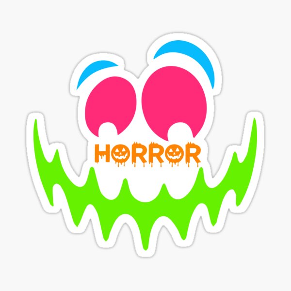 "Smiling horror face" Sticker for Sale by cutenevil | Redbubble