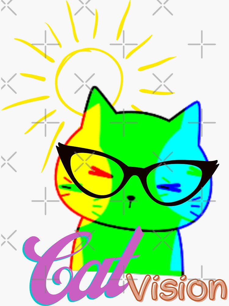 "cat vision" Sticker for Sale by Richard-75 | Redbubble