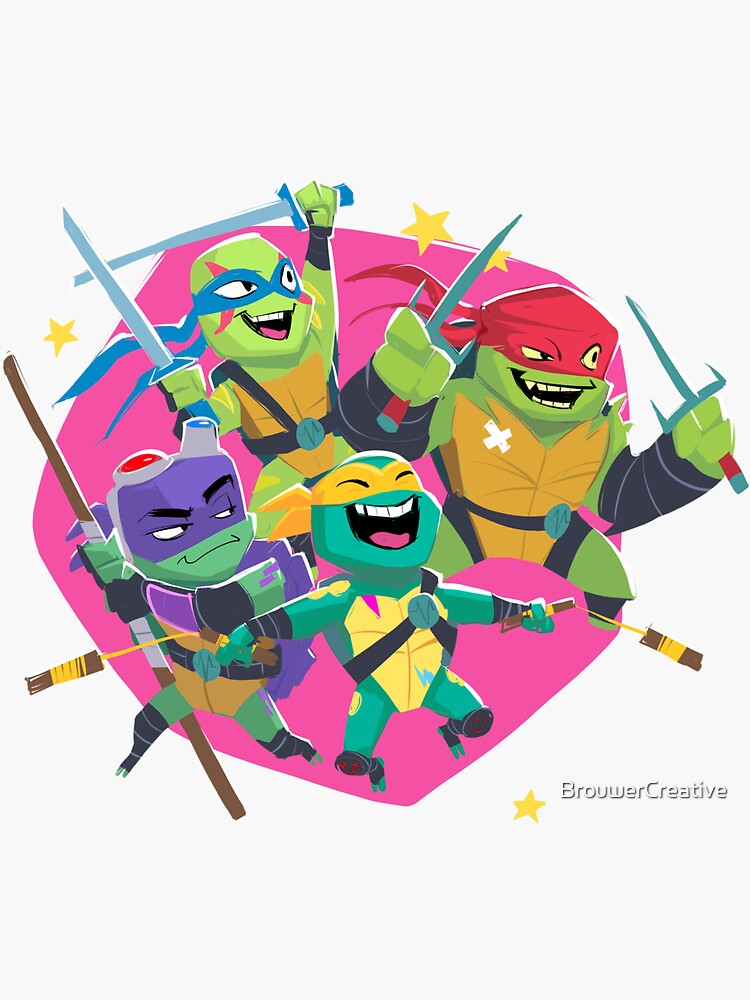 "ROTTMNT bros" Sticker for Sale by BrouwerCreative | Redbubble