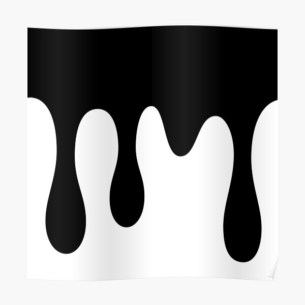 "Black Paint Dripping" Poster for Sale by AndreasEdren | Redbubble