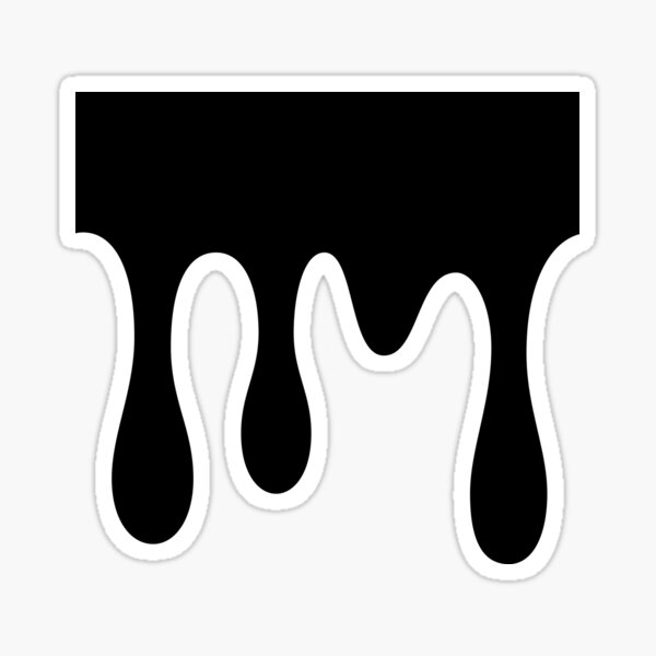 "Black Paint Dripping" Sticker by AndreasEdren | Redbubble