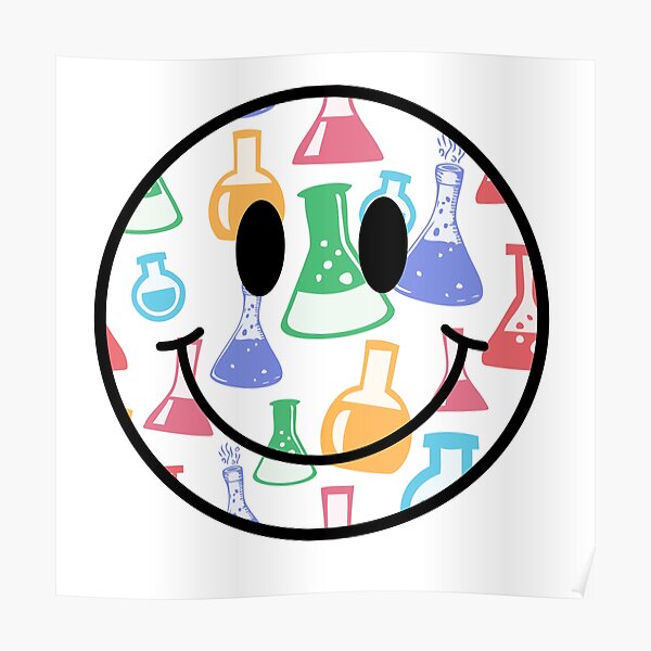 "science smiley face" Poster for Sale by FawnsStickers | Redbubble