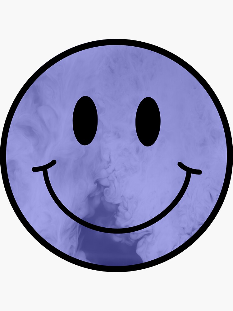 "purple smiley face" Sticker for Sale by FawnsStickers | Redbubble