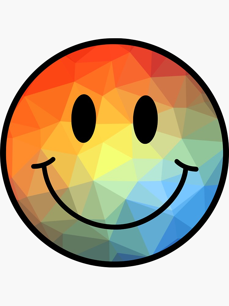 "Rainbow smiley face" Sticker for Sale by FawnsStickers | Redbubble