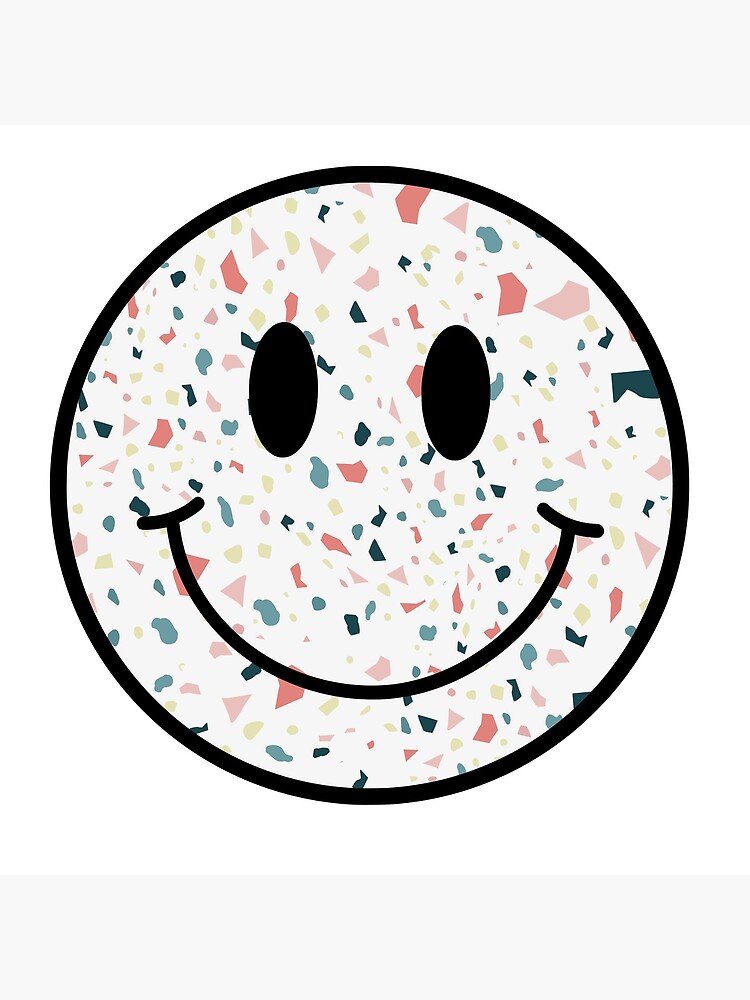 "confetti smiley face" Poster for Sale by FawnsStickers | Redbubble