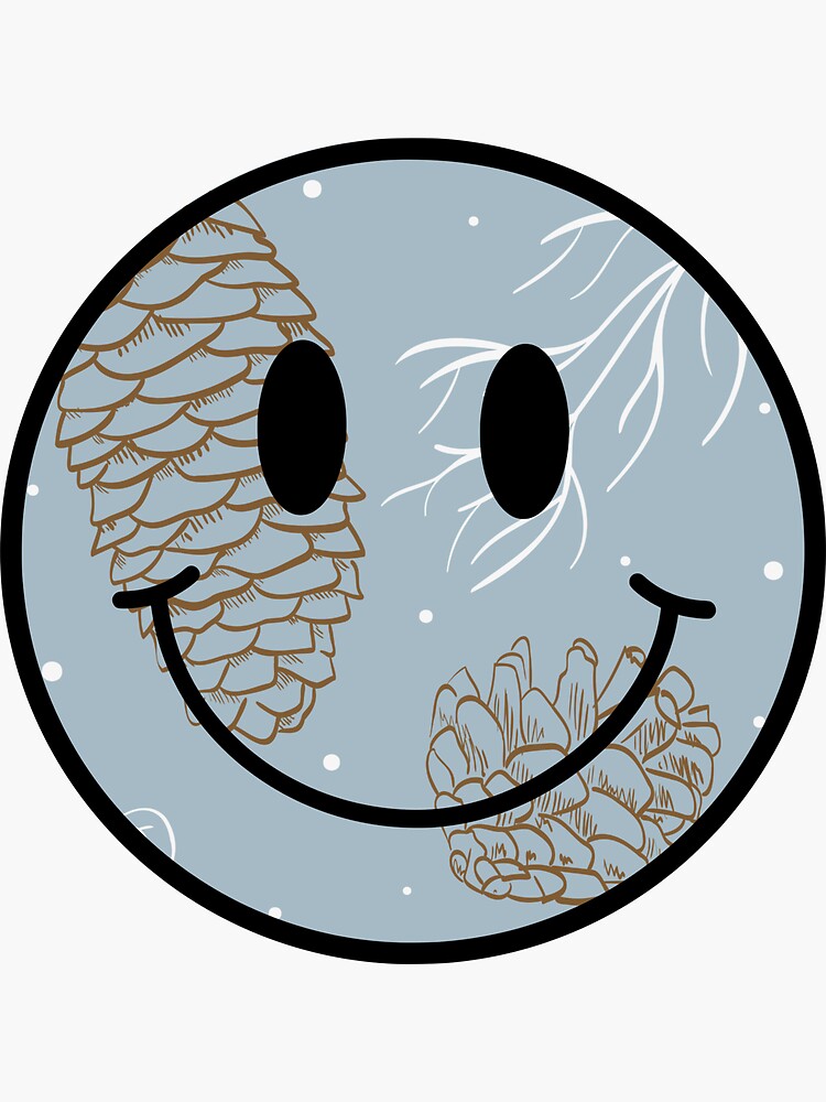 "Pine cone smiley face" Sticker for Sale by FawnsStickers | Redbubble