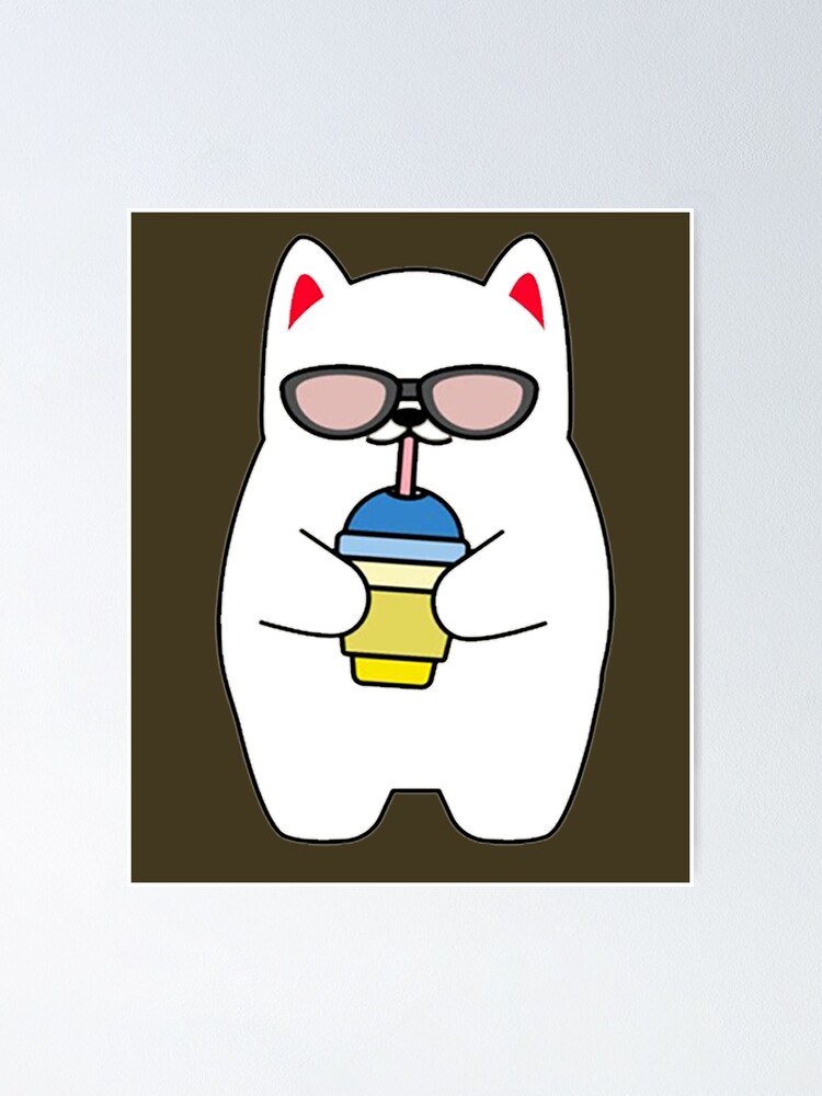 "Cat Boba Tea Bubble-cats lover" Poster for Sale by DylanWaters3 ...