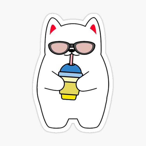 "Cat Boba Tea Bubble-cats lover" Sticker for Sale by DylanWaters3 ...