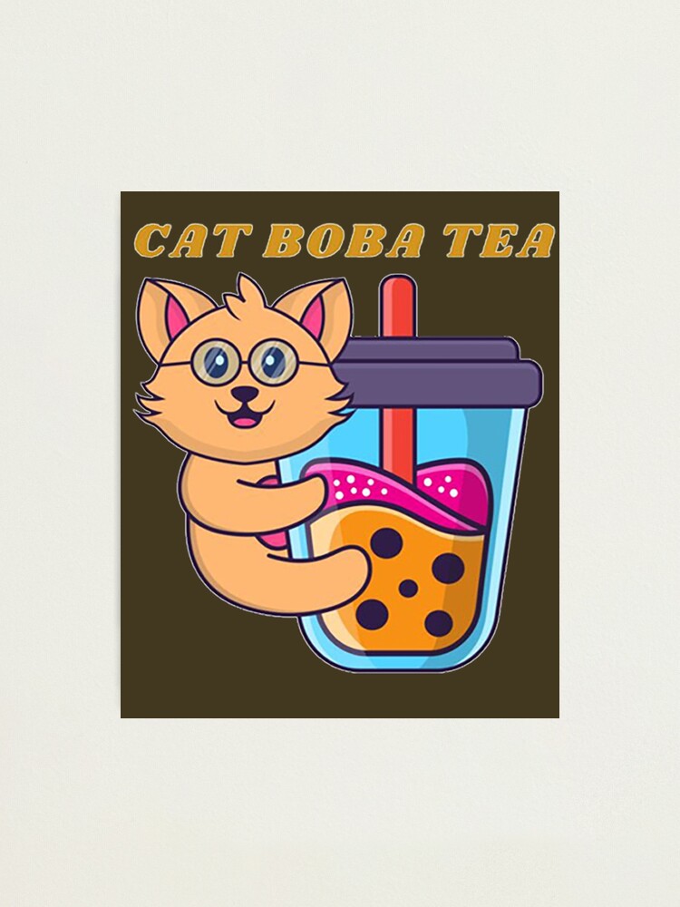 Cat Boba Tea Bubble Tea Anime Kawaii Neko For Girls Teenager