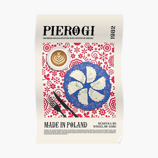 "Pierogi Wall Art" Poster for Sale by SurfolioPrints | Redbubble