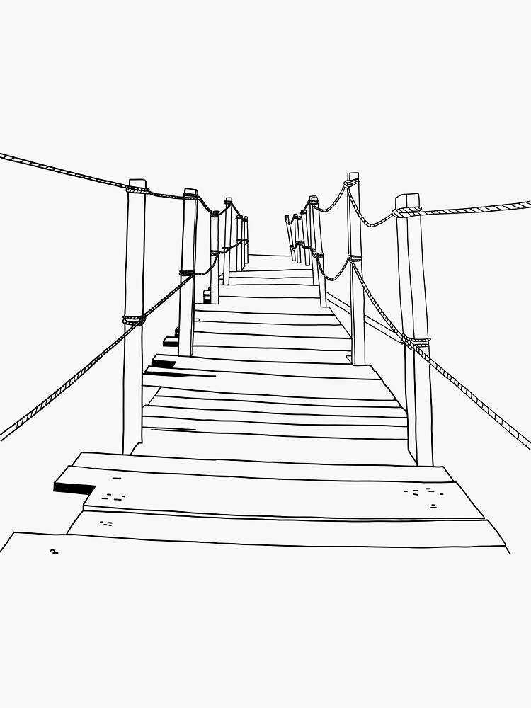 "wooden bridge" Sticker for Sale by ployaung | Redbubble