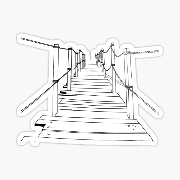 "wooden bridge" Sticker for Sale by ployaung | Redbubble