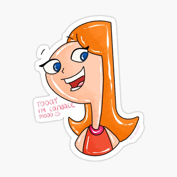 "candace phineas and ferb redhead girl" Sticker for Sale by ...