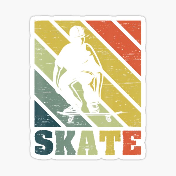"Skateboard Retro For A Skating Sport Skateboarding" Sticker for Sale ...