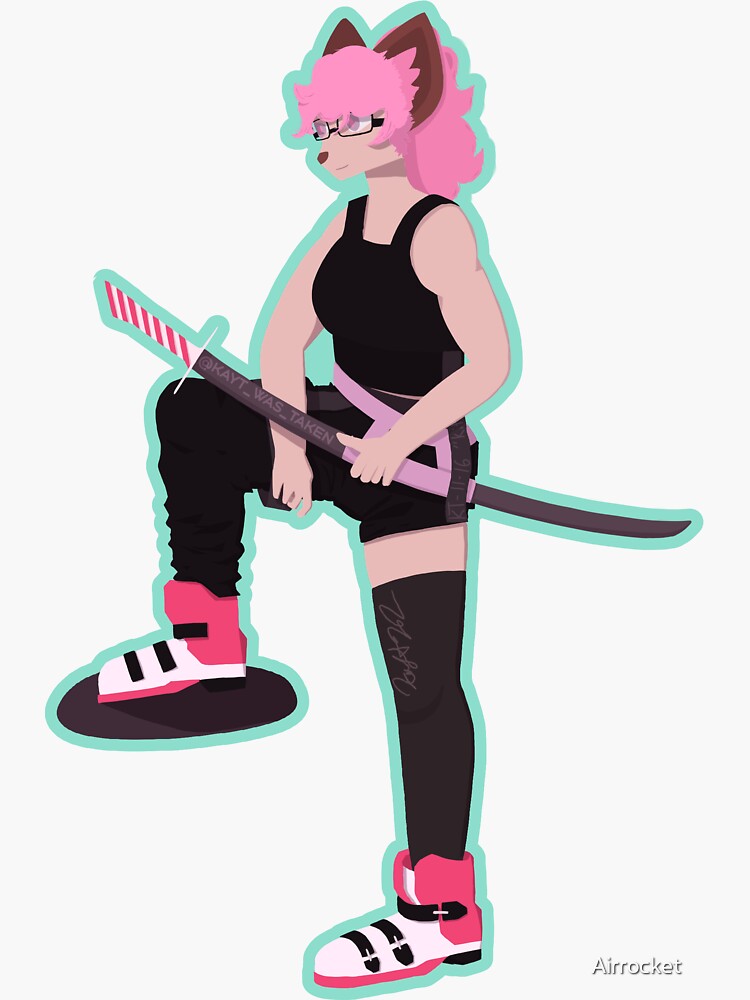 ""Kitkat" Original Character" Sticker for Sale by Airrocket | Redbubble