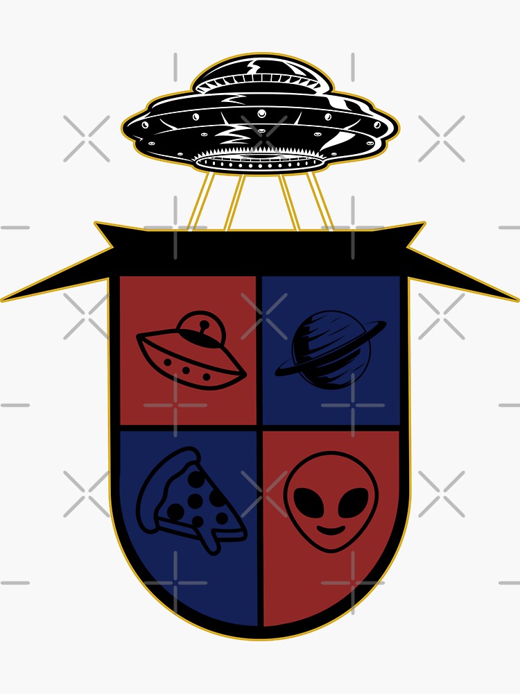 "Alien Coat of Arms Herald" Sticker for Sale by JoRealm | Redbubble