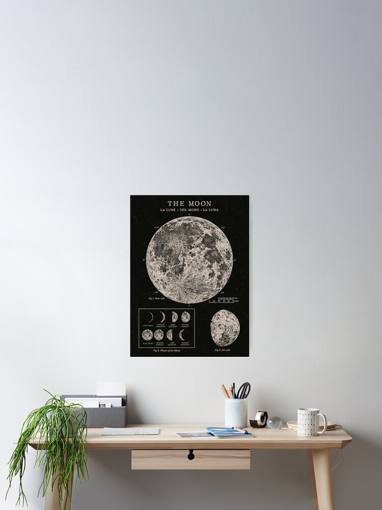"Moon Phases Vintage Poster Poster" Poster for Sale by caroljon45 ...