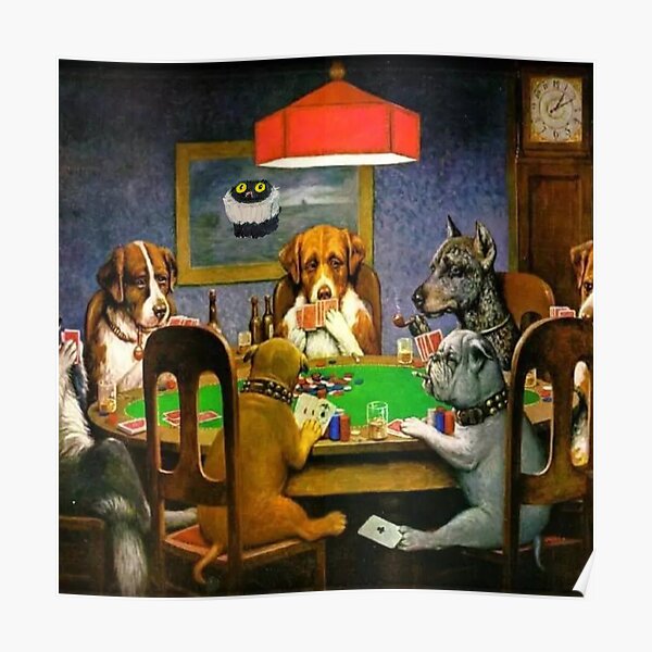 "vanessa stockard dogs playing pocker" Poster for Sale by ctyx1996 ...