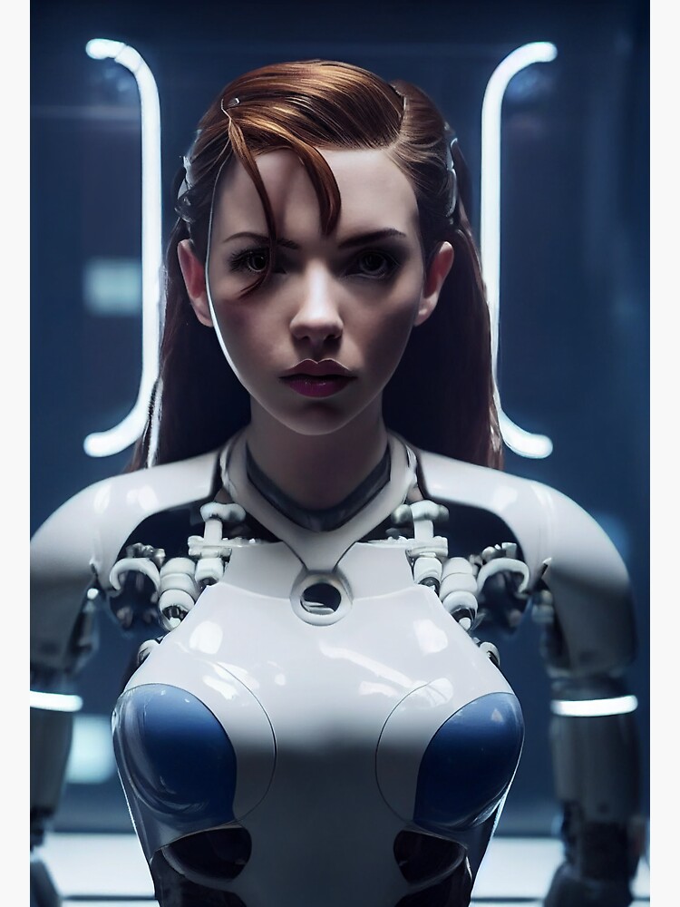 "Scarlett Johansson Automaton" Sticker for Sale by KungFuChaos | Redbubble