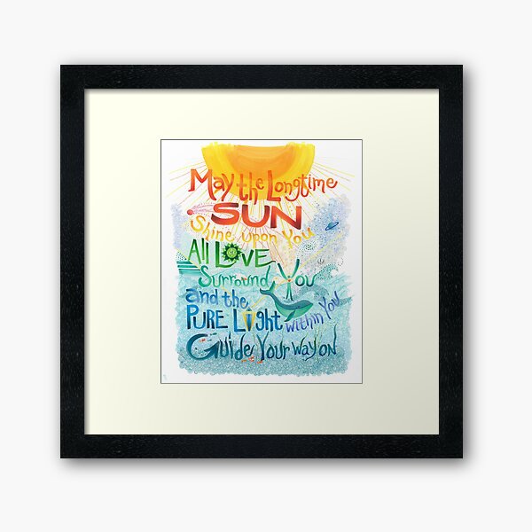 "Long Time Sun" Framed Art Print for Sale by ShabadAtma | Redbubble