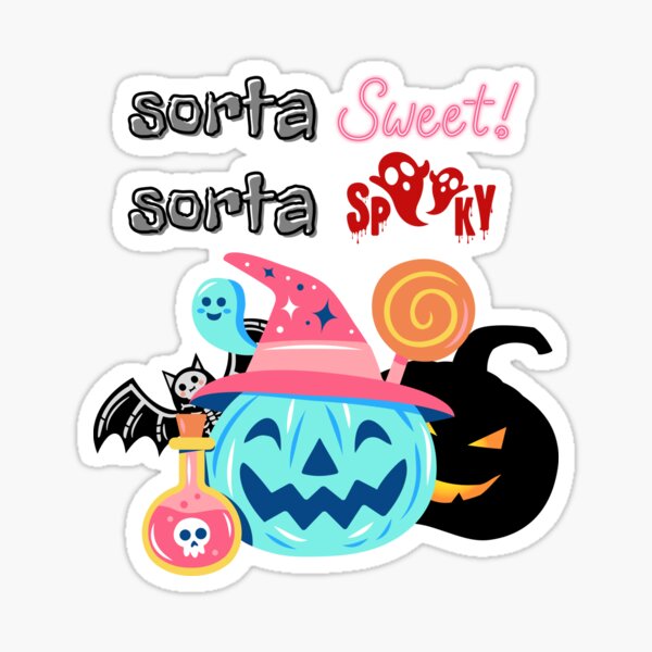 "Sorta sweet sorta spooky " Sticker for Sale by Alizaa786 | Redbubble