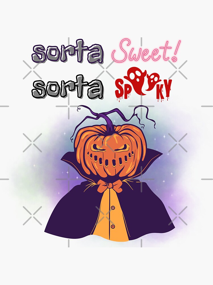" Sorta sweet sorta spooky- Evil pumpkin" Sticker for Sale by Alizaa786 ...