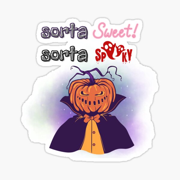 " Sorta sweet sorta spooky- Evil pumpkin" Sticker for Sale by Alizaa786 ...