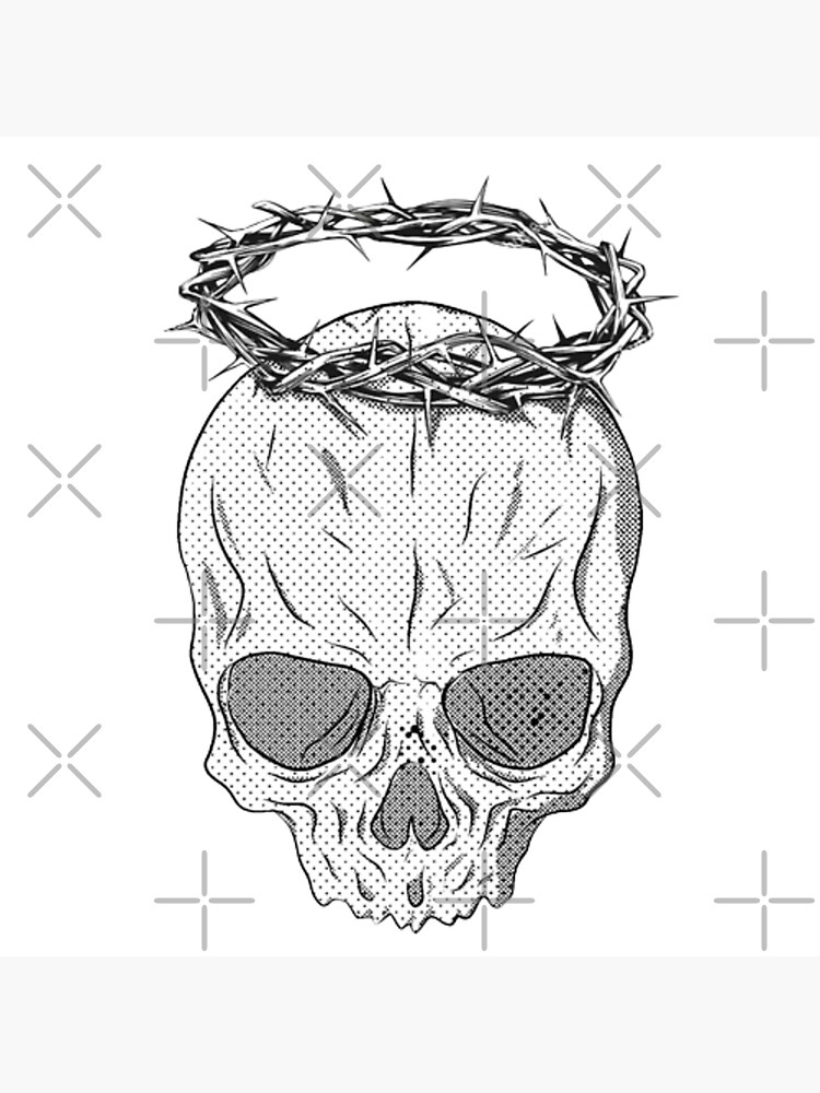 "Crown skull | king skull | spike crown | spike chain crown | black and ...