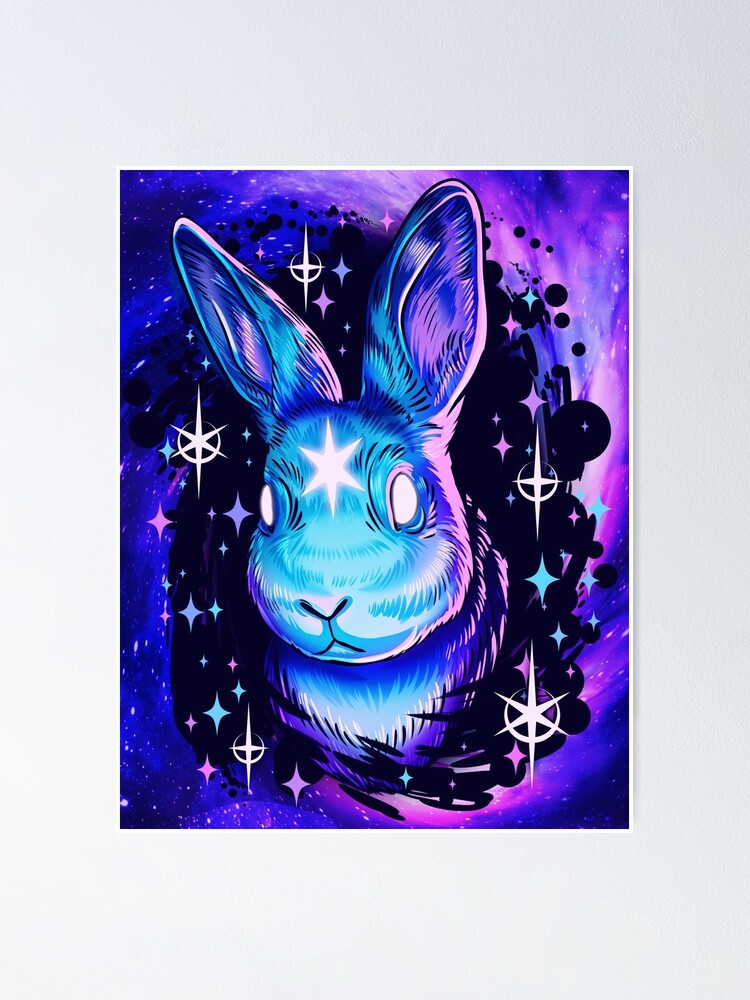 "Black Hole Rabbit " Poster for Sale by retkikosmos | Redbubble