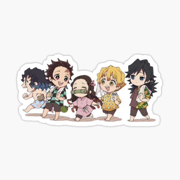 "Demon Slayer Bath Time" Sticker for Sale by lumimins | Redbubble