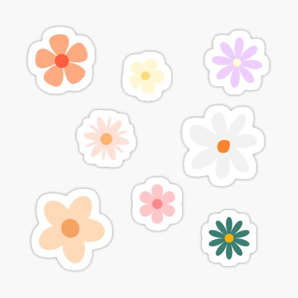 "cute flower sticker pack" Sticker for Sale by KallieCo | Redbubble