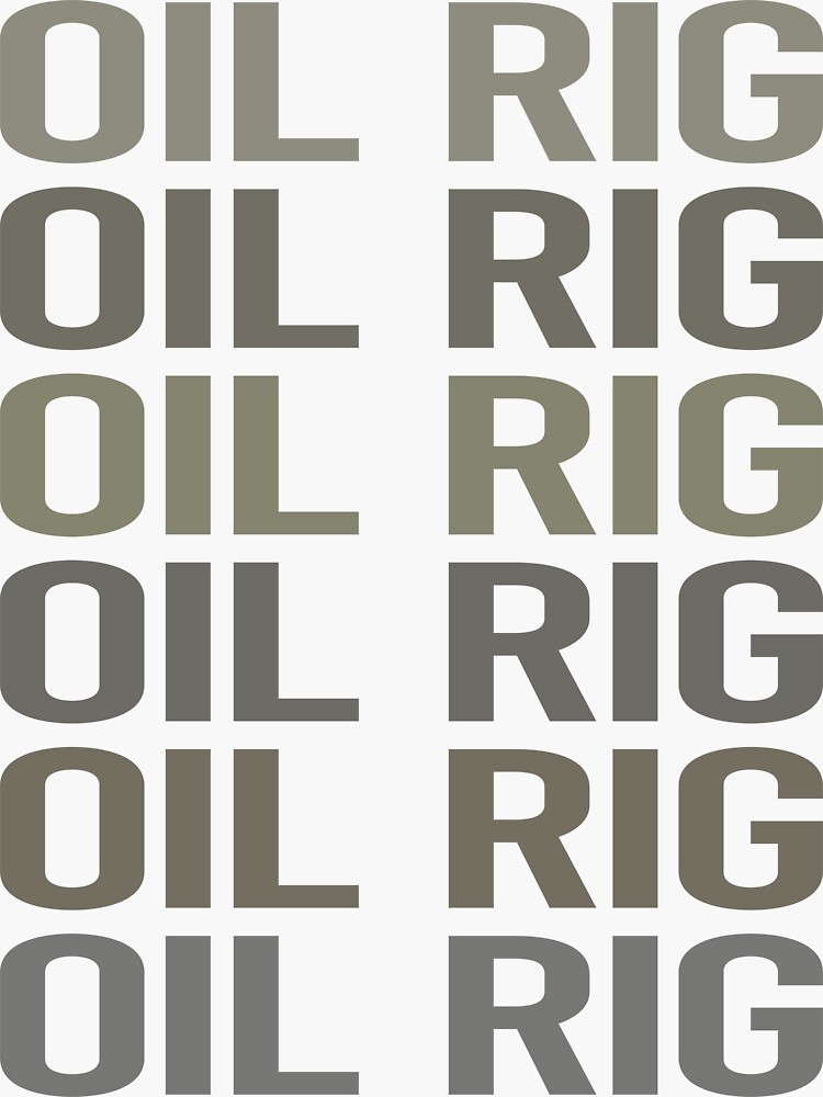 "Gray Text Art Oil Rig Roughneck Offshore" Sticker for Sale by ...