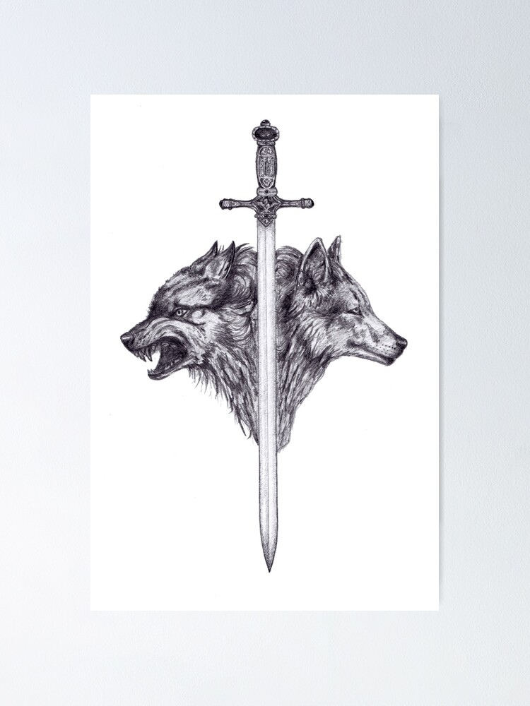 "Wolf Sword" Poster for Sale by koaladave | Redbubble
