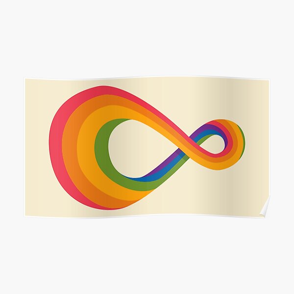 "Rainbow Infinity Loop Neurodiversity Symbol" Poster for Sale by ...
