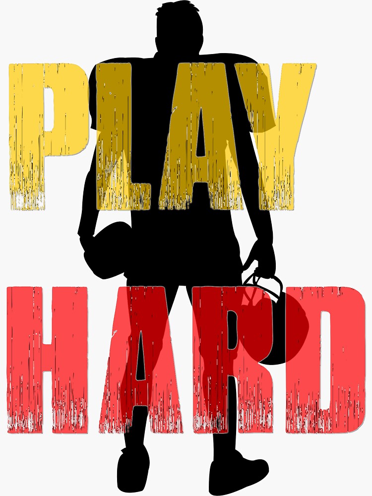 "Play hard" Sticker for Sale by RetDesign | Redbubble