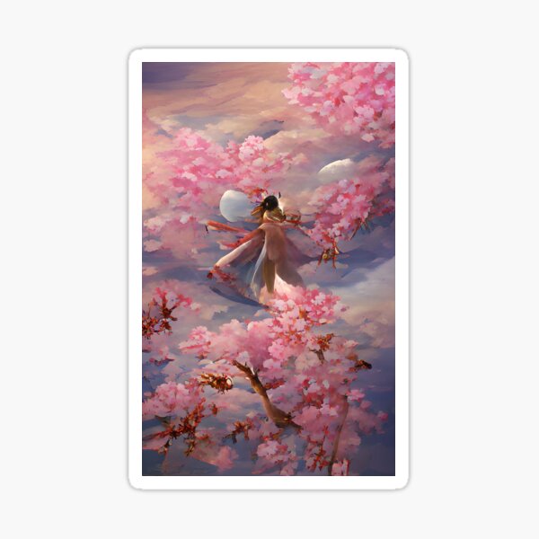 "Cherry Blossom Fairy" Sticker for Sale by DrGin-and-Juice | Redbubble