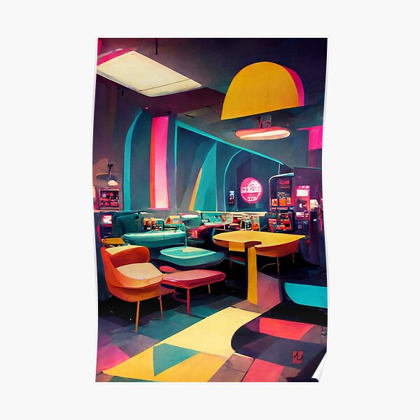 "80s Cafe ©" Poster for Sale by ala-of-art | Redbubble
